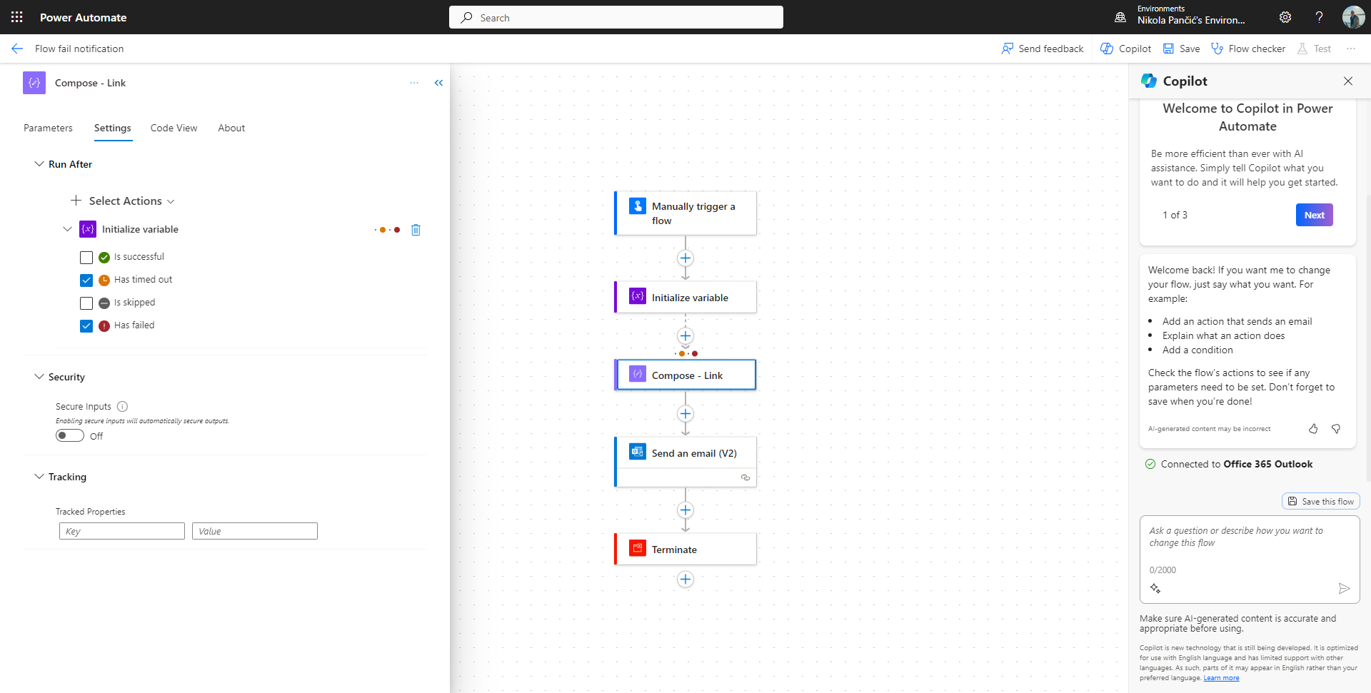 Power Automate Flow failure notifications - pancic.tech