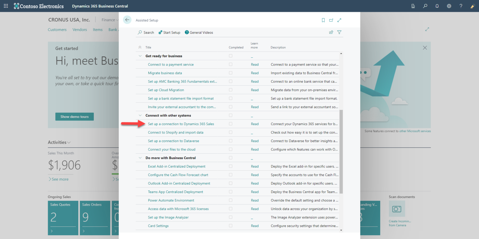 How to set a connection between Dynamics 365 Business Central and ...